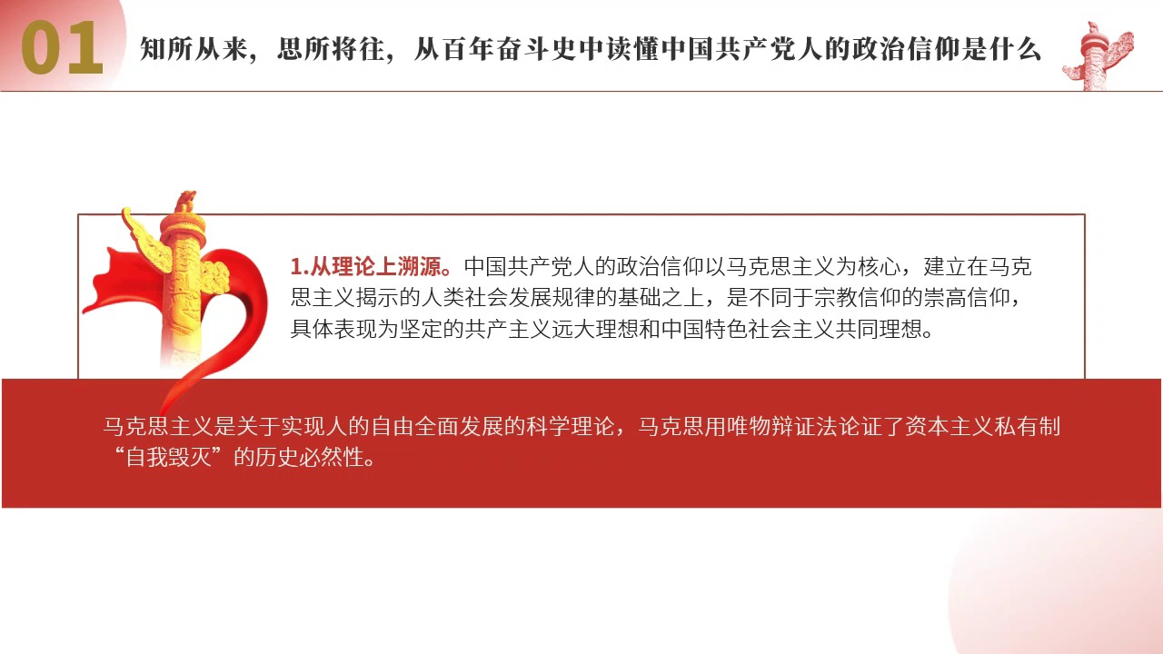 2024年支部书记政治信仰主题党课ppt