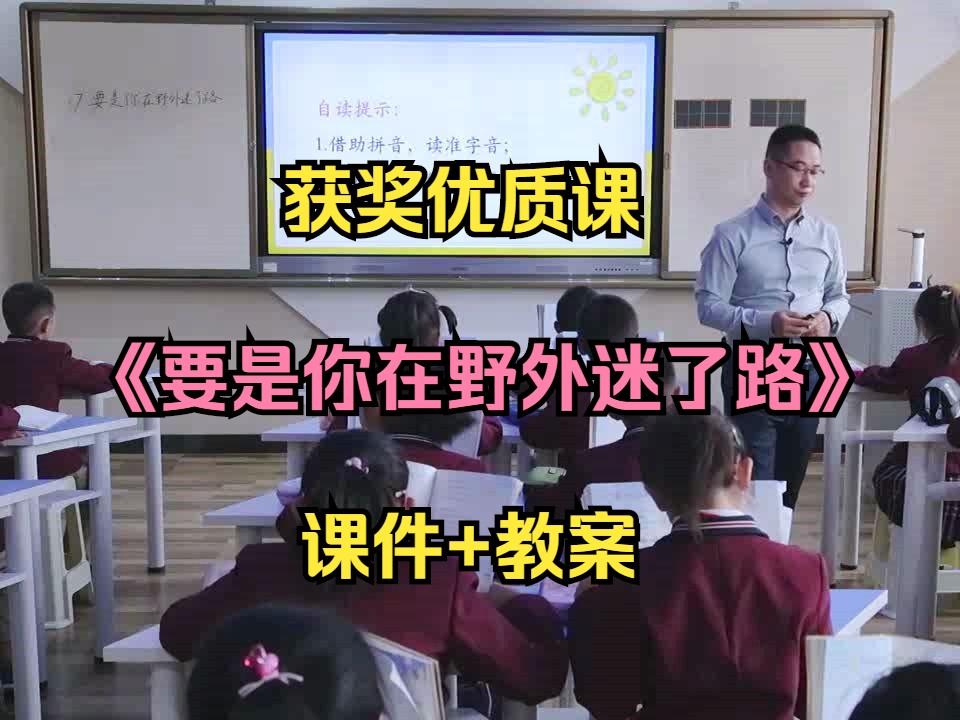 获奖小学语文二年级下册《要是你在野外迷了路》名师教学课堂实录...