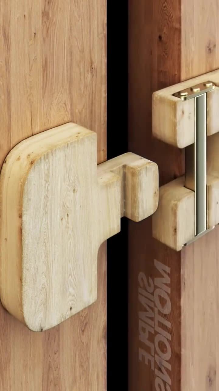 真是天才发明啊,看看这种新研发的自动弹射大门门锁的结构原理!