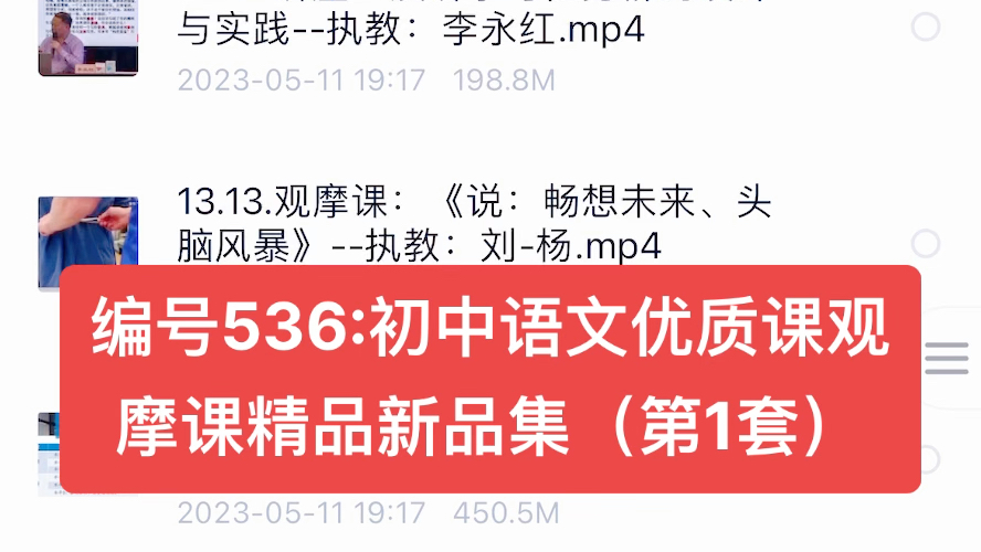 编号536:初中语文优质课观摩课精品新品集(第1套)#初中语文#优质课#...