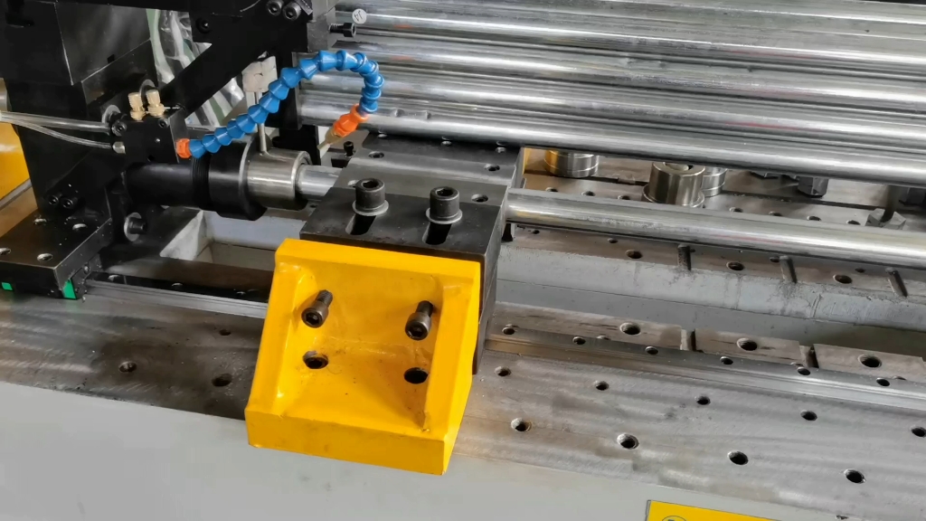 钢管自动縮管冲孔一体机