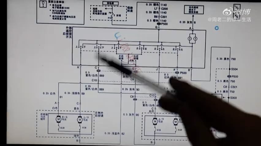 汽车后视镜调节工作原理(上)