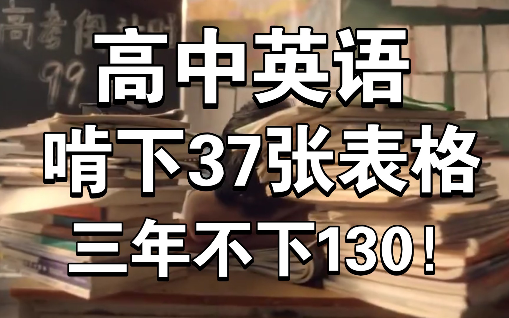 【高中英语】啃下这“37张”表格,英语一定有所突破!