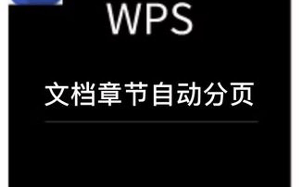 设置文档按章节分页