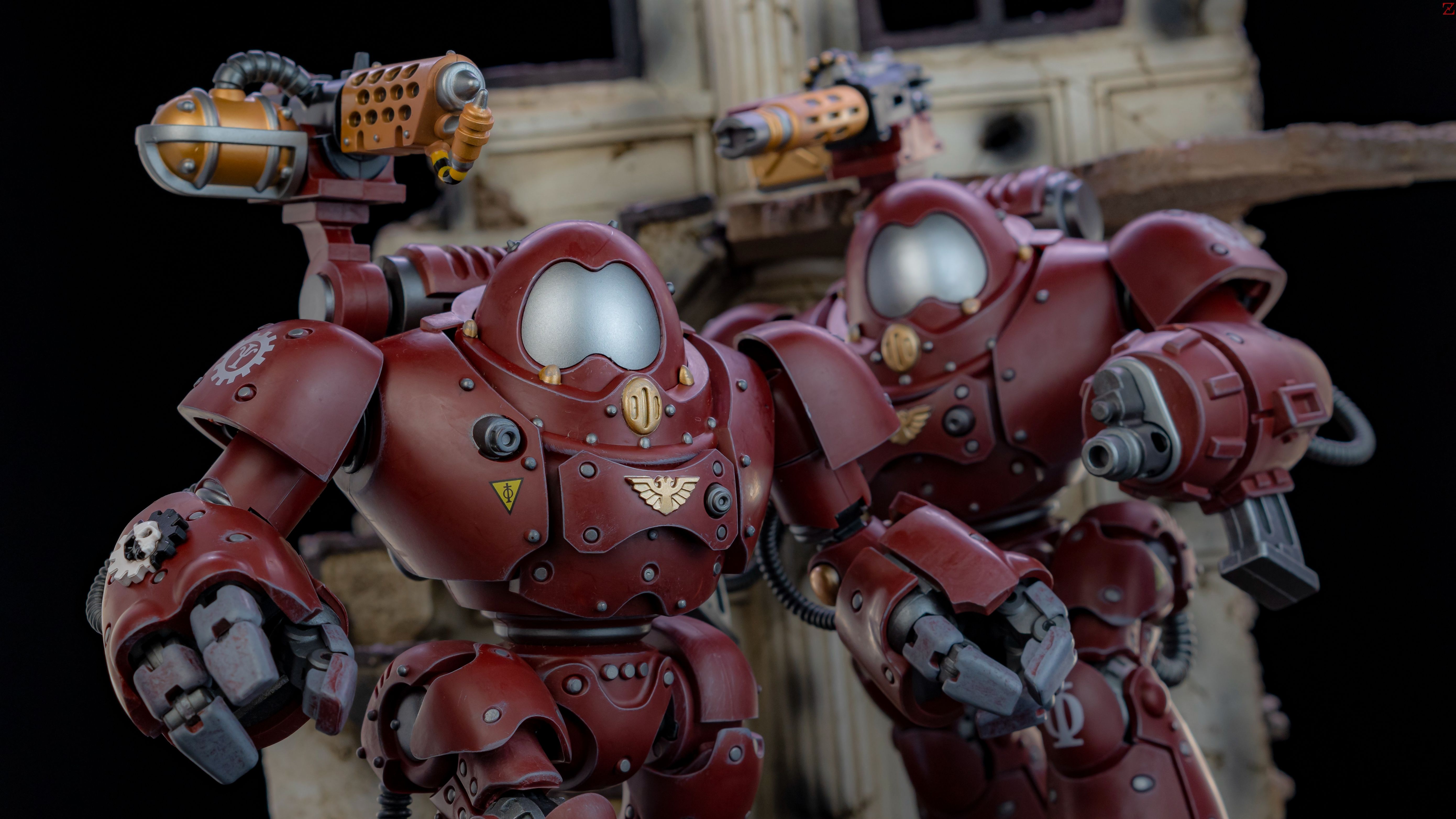 『近摄赏胶』机械修会 卡斯特兰机器人(怒焰喷火器)& (磷光爆枪) 战锤...