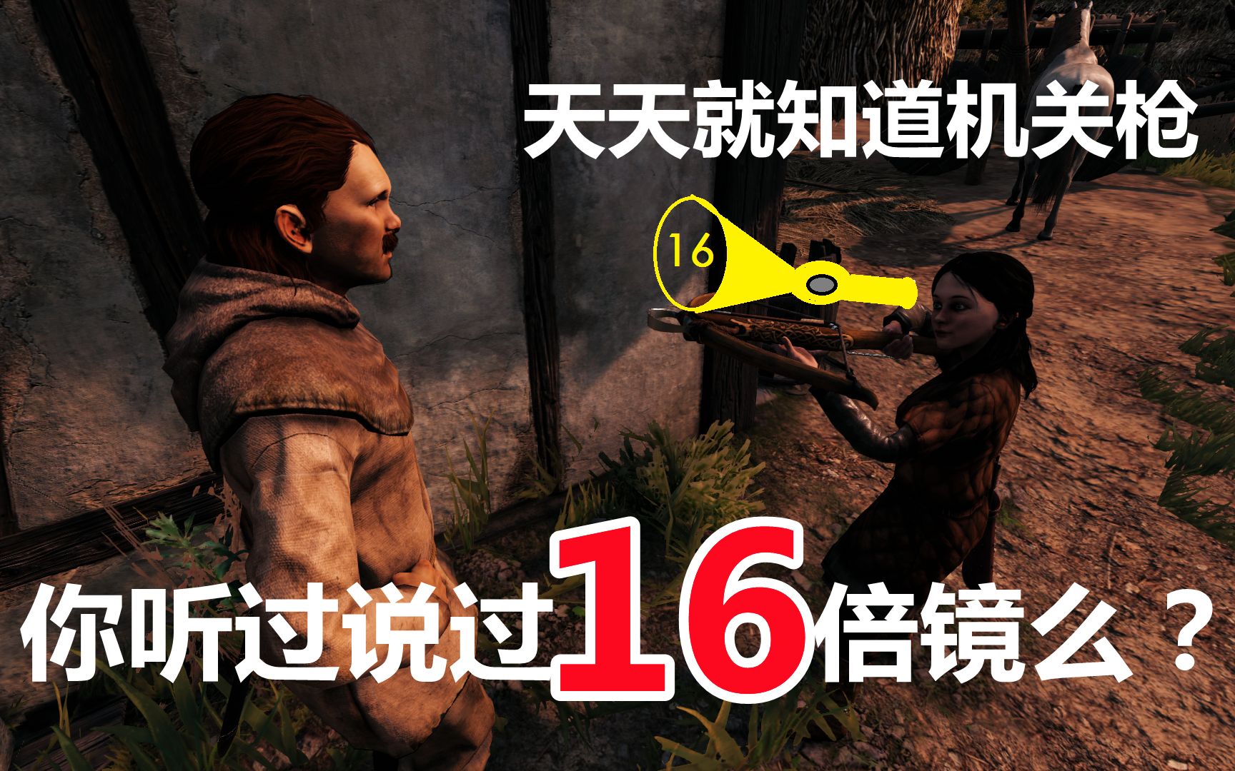 【英语老师玩游戏】如何在骑砍中用16倍镜
