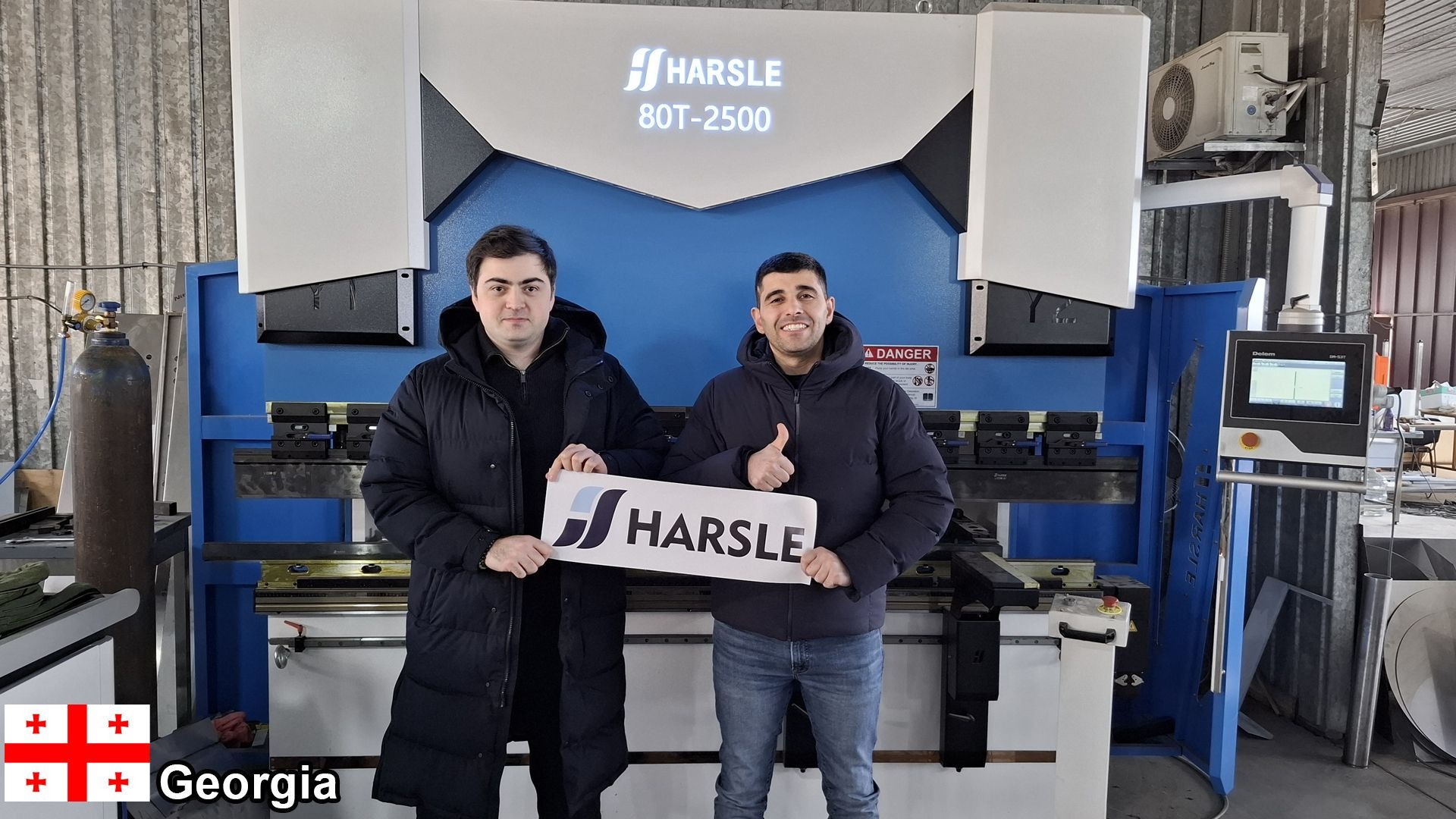 格鲁吉亚客户称赞 HARSLE 数控折弯机的性能!