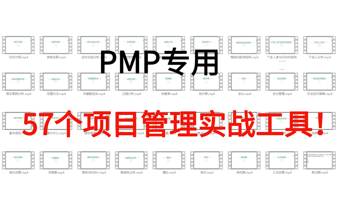 【PMP专用】57个项目管理实战工具!