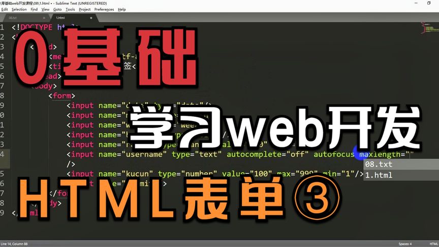零基础学web开发-HTML表单标签③