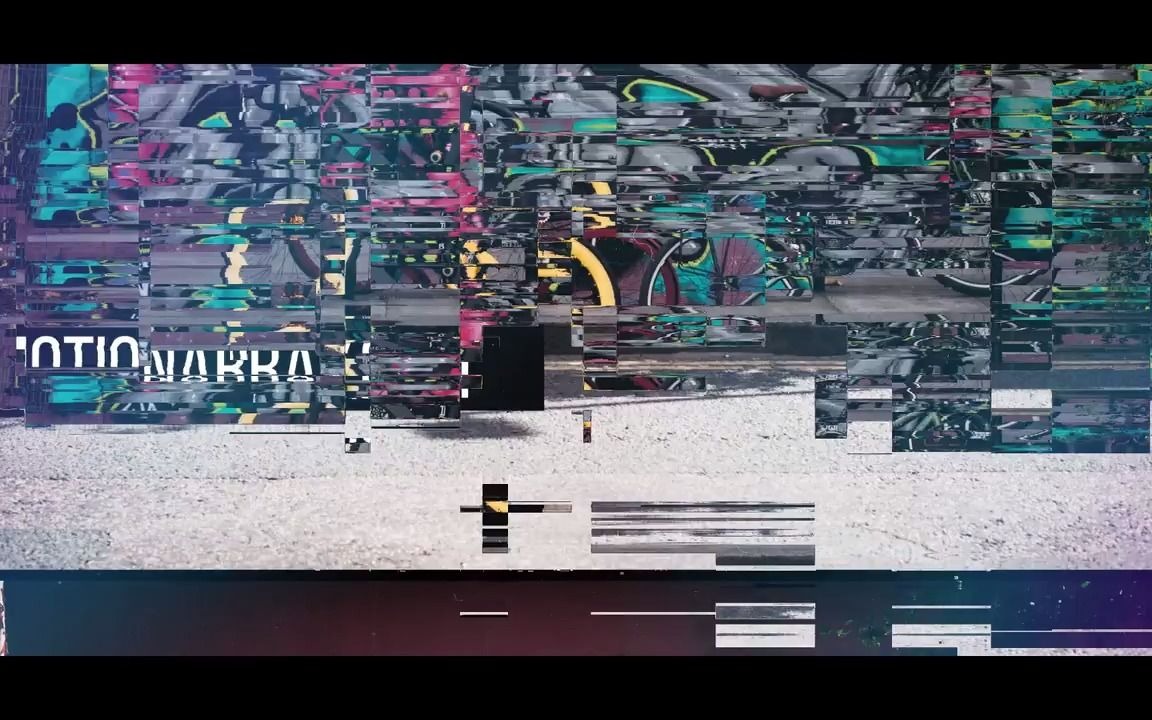 故障过渡效果的商业活动文本动画AE模板