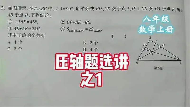 八年级数学上册单元试题几何压轴题选讲1