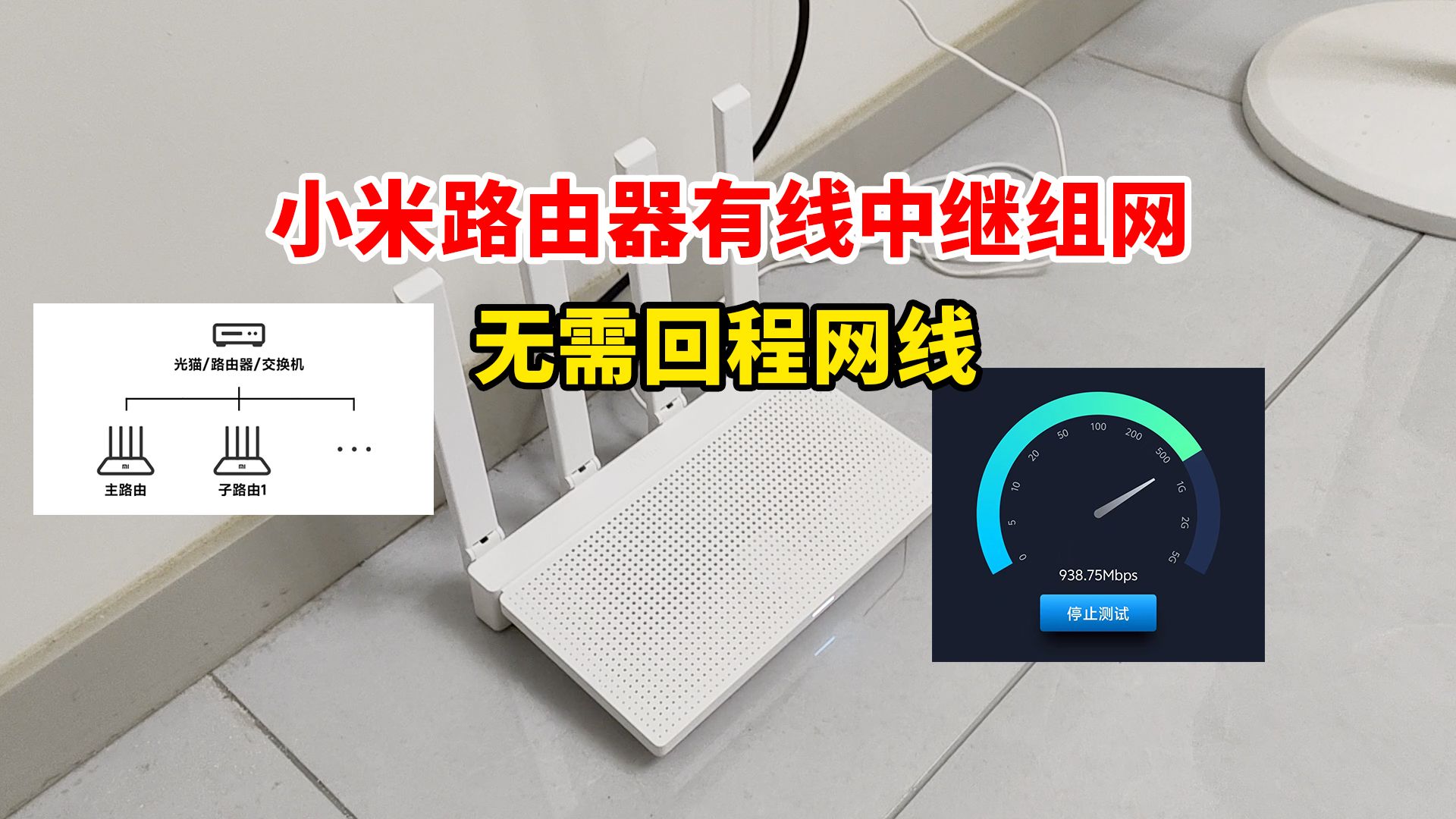小米路由器有线中继组网,轻松实现全屋千兆WiFi,无需复杂回程网线...