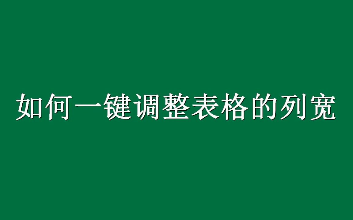 【Speedoffice教程】Excel如何一键调整表格的列宽