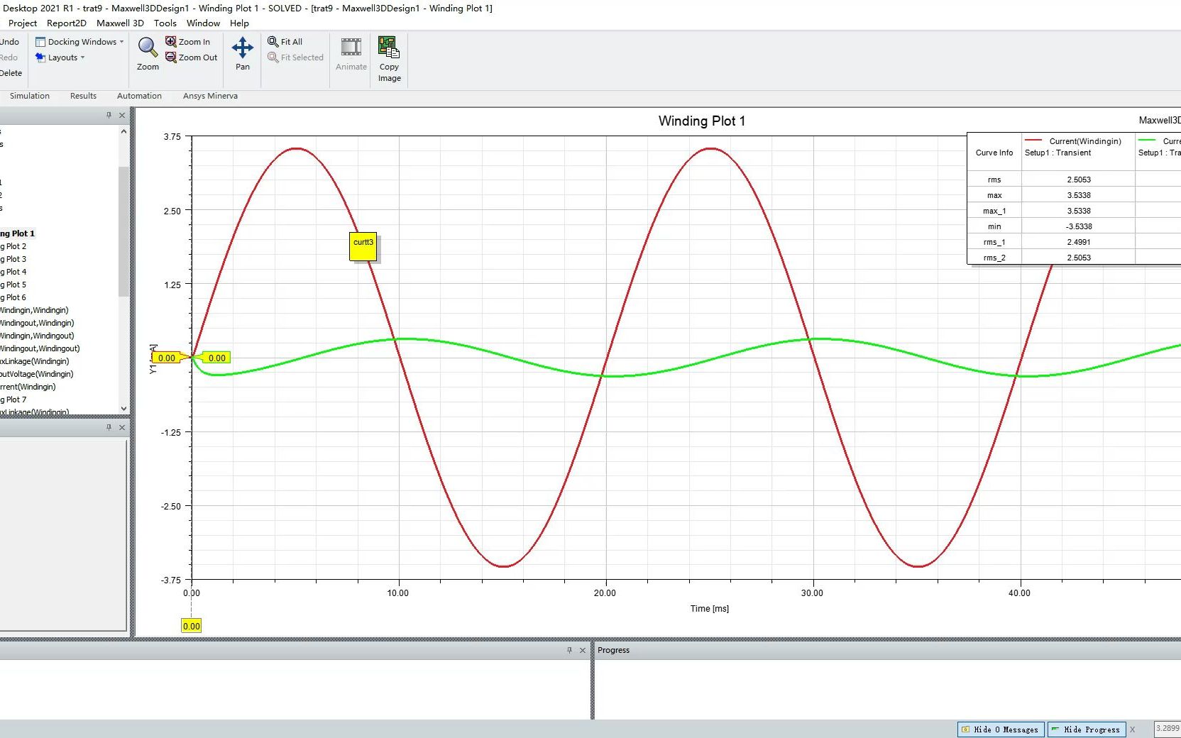 ANSYS Maxwell,20天速成,之Maxwell后处理(2)-需要该课程模型,可长按...