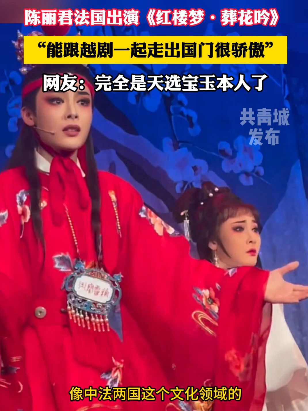 陈丽君在法国演出红楼梦,精彩表演惊艳全场!