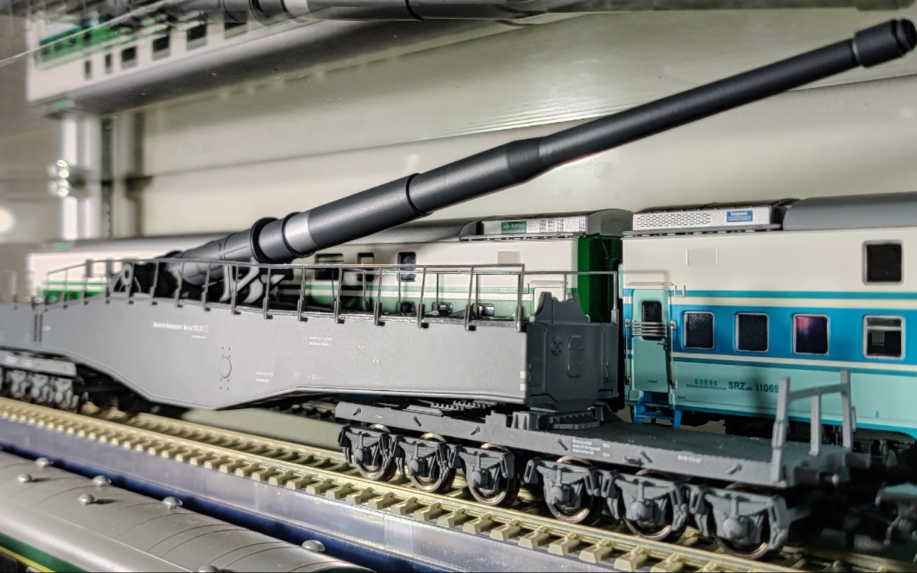 【模型随拍】宅家拍火车 二战限定火炮机动 BR52牵引K5列车炮&DR...