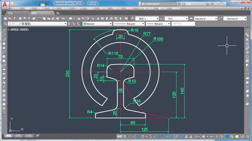 如何在CAD里面绘制一个铁路标志,老司机,请上车学习!
