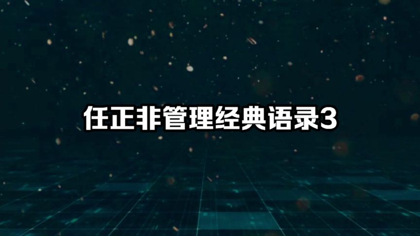 任正非管理经典语录3