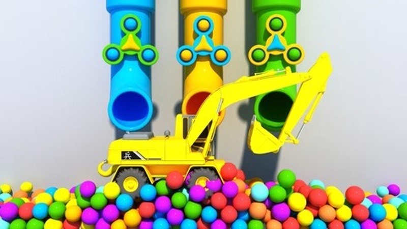 变出工程车少儿益智玩具工程车玩具动画片大全儿童挖掘机动画