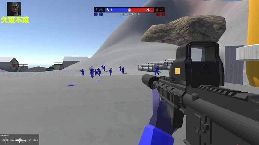 战地模拟器:低配版HK416在这个游戏里面用起来太强了