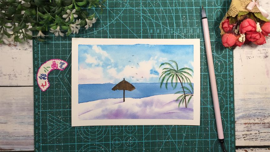 简单又干净的水彩画,一学就会