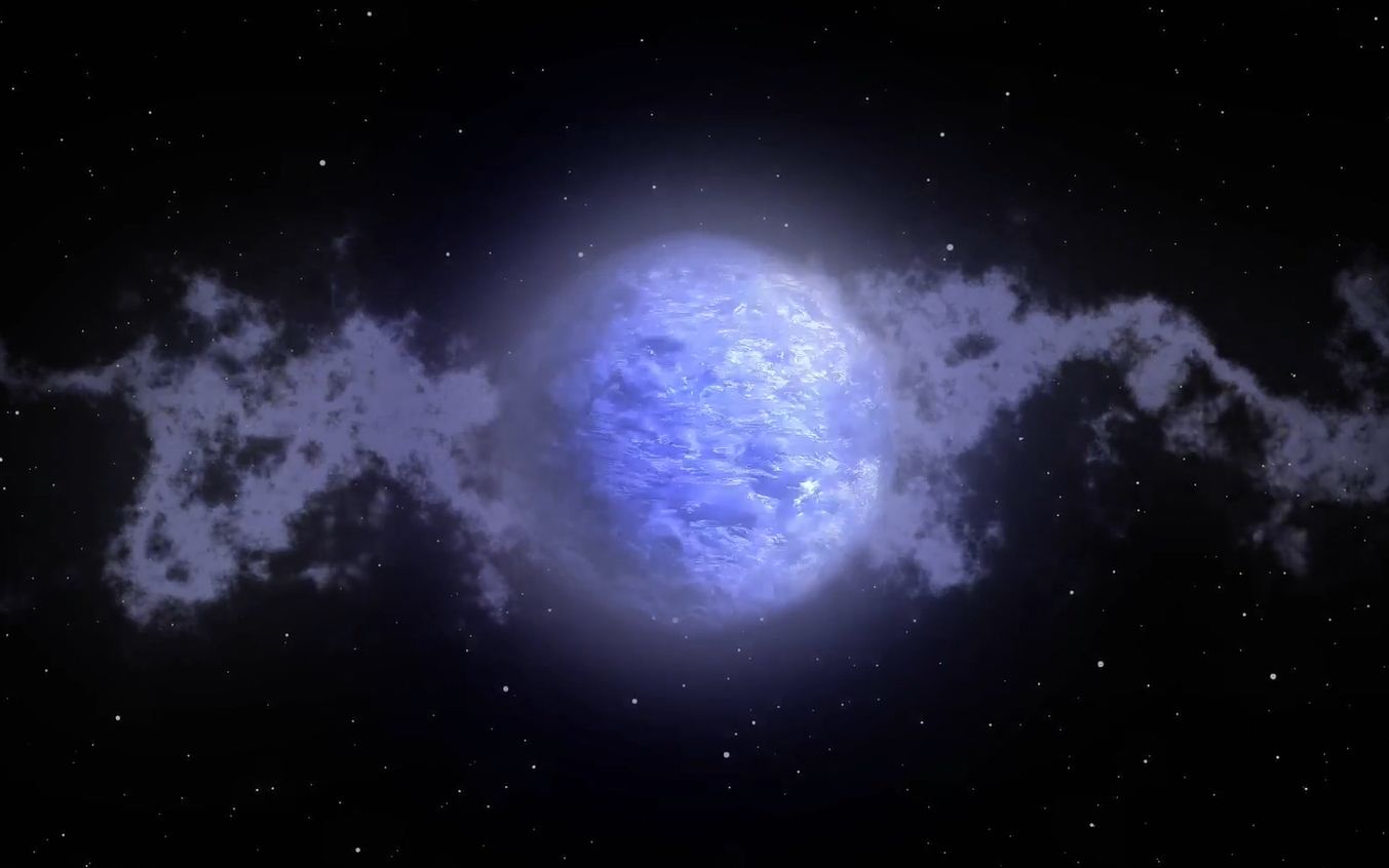 f451 4k梦幻蓝色星球星空宇宙浩瀚太空动态视频素材