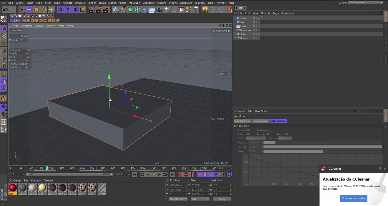 C4D教程 - CINEMA 4D的布料与布料绑带的使用详解