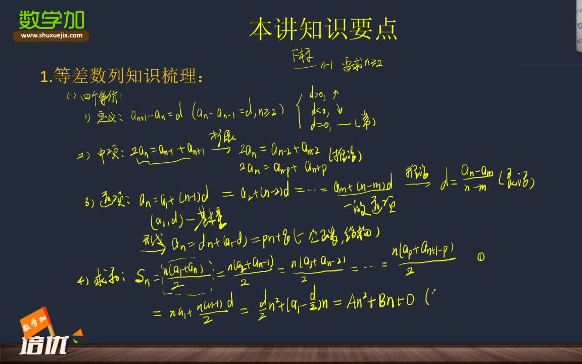 【等差等比数列-重难点突破】高三年级——数学加免费精品课