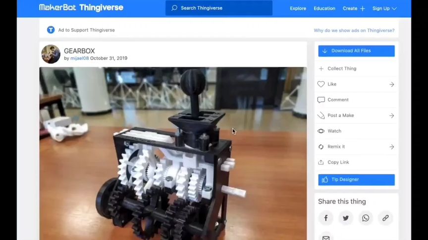 用3D打印机做一个变速箱