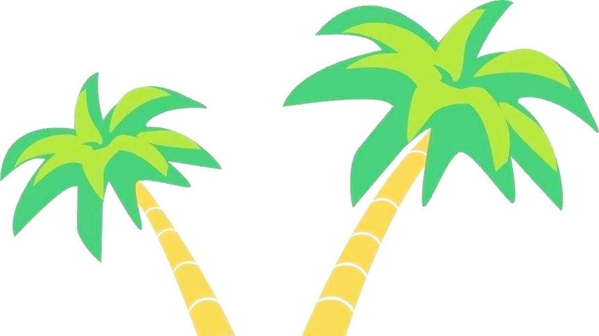 海边椰子树卡通简笔画,简单有趣的画法,育儿的宝典