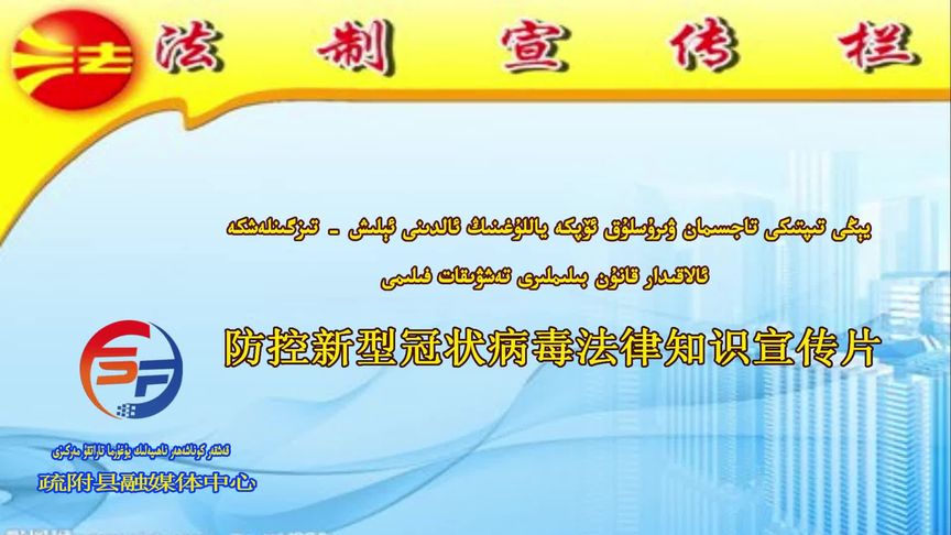 防控新型冠状病毒法律知识宣传片(维语)#防控疫情疏附在行动