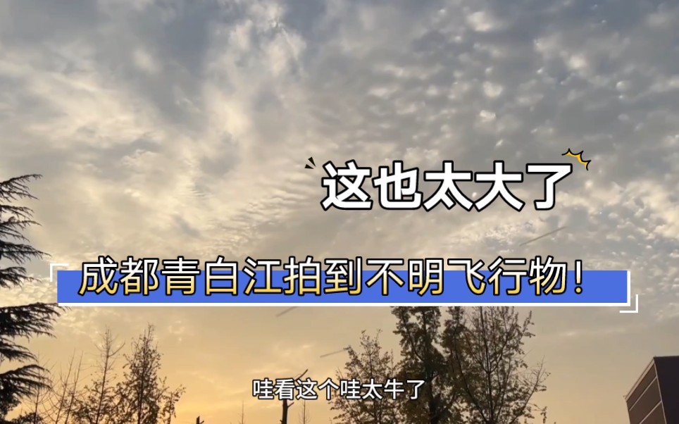 成都拍到不明飞行物长度堪比飞机,UFO目击视频合集