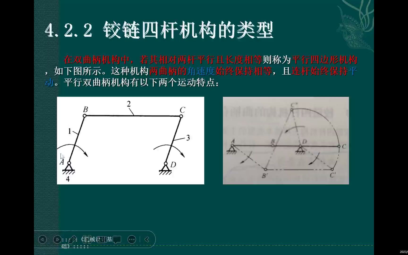 4.4双曲柄机构的定义应用及平行四边形机构等的讲解