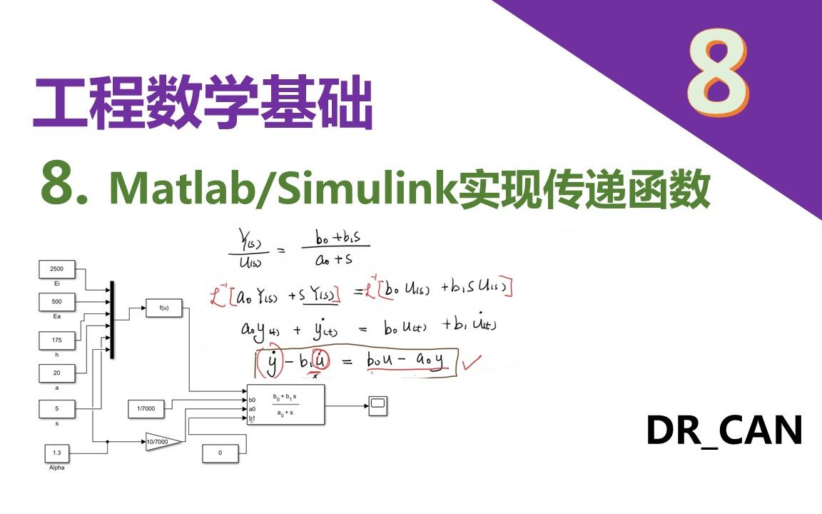 ...数学基础】8_如何在Matlab Simulink 搭建传递函数?Transfer Function