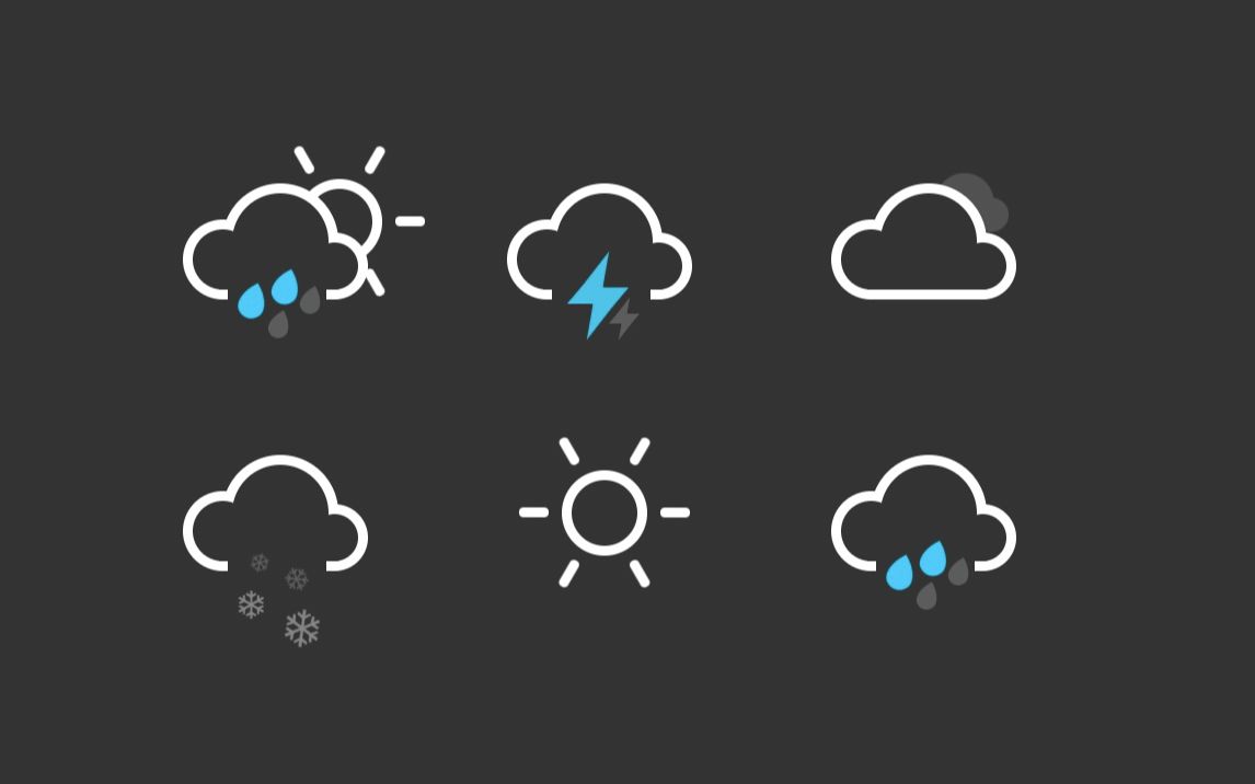 CSS特效14-动态的可爱天气预报图片-纯CSS实现+动画效果