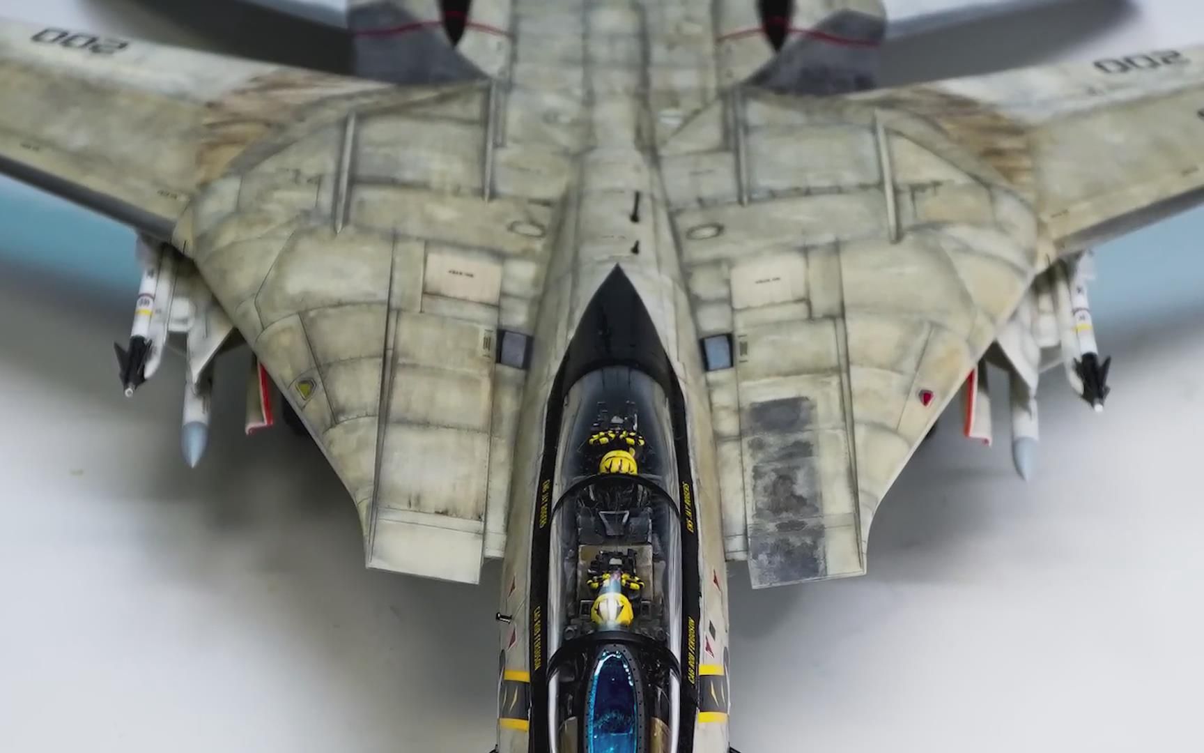 田宫 1/48 F-14A "雄猫"重型舰载战斗机模型制作视频