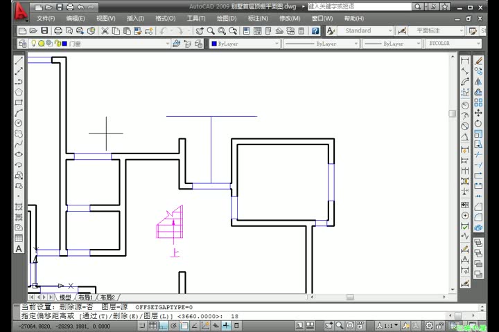 装修CAD画图视频教程-别墅-层设计