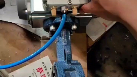 萨孚铝合金气动蝶阀带手动操作手柄