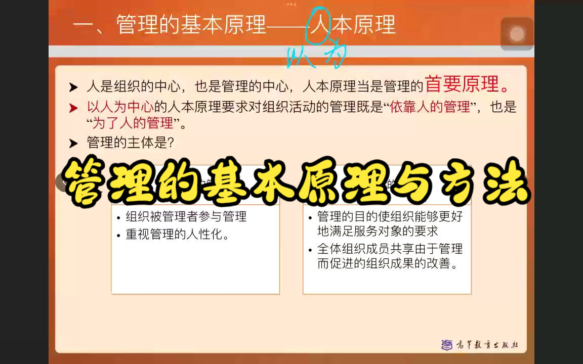 专升本管理学004第一章管理导论第二节管理的基本原理与方法(马工程)