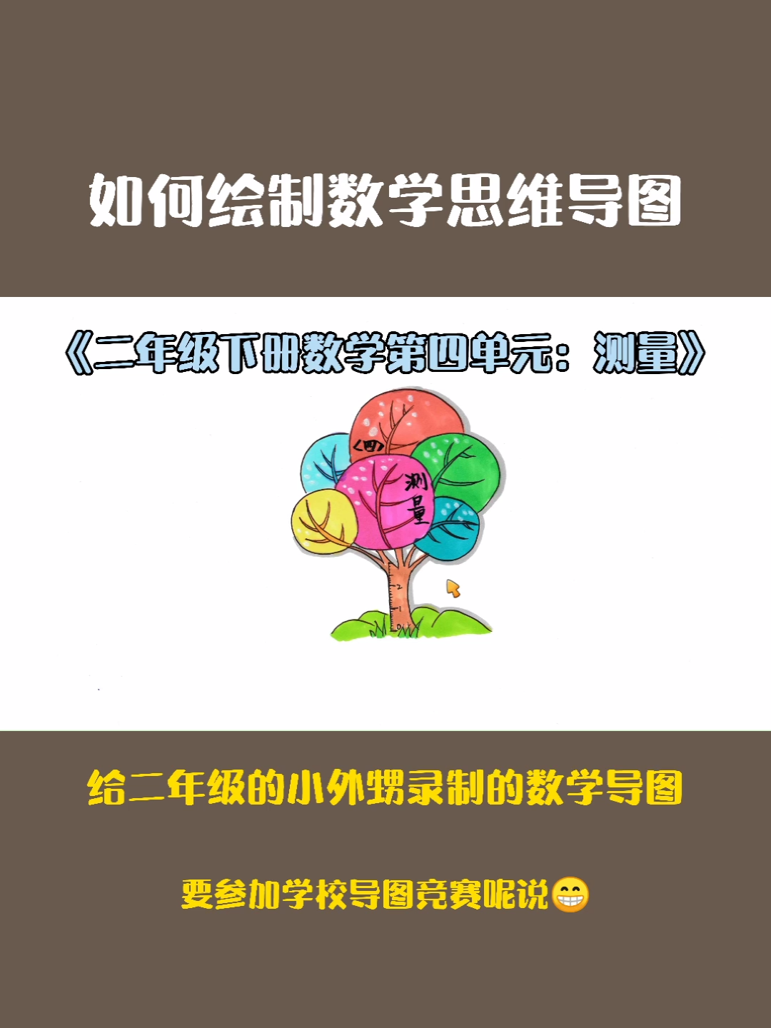 如何绘制数学思维导图《二年级数学下册第