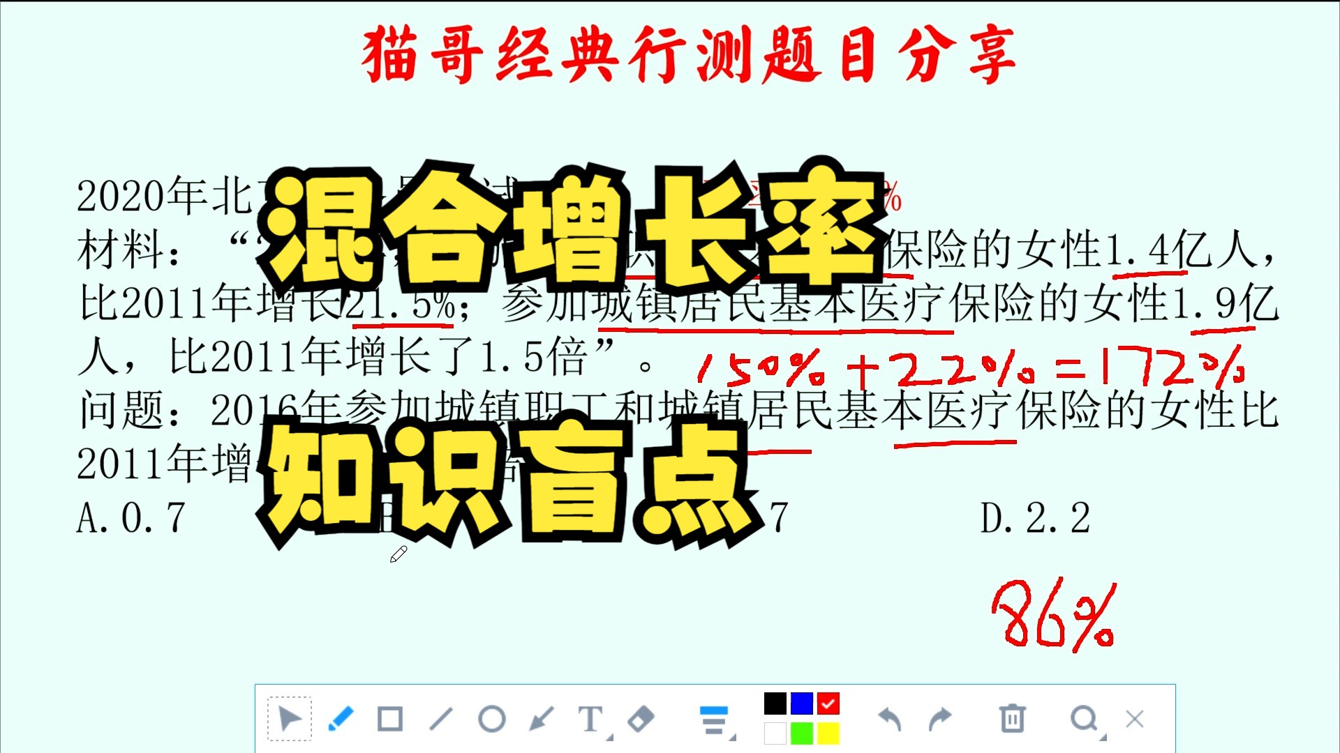 行测小技巧7:混合增长率的知识盲点