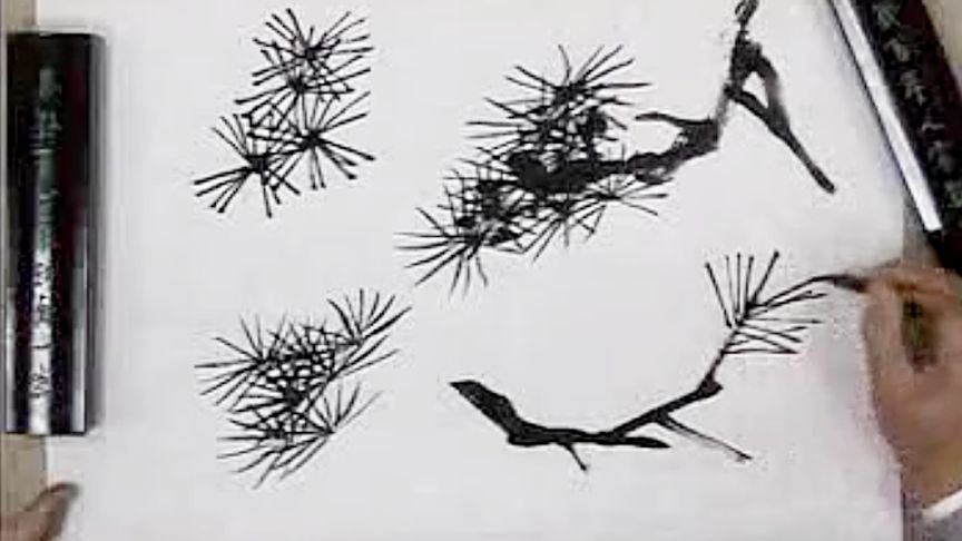 国画技法——松树的画法