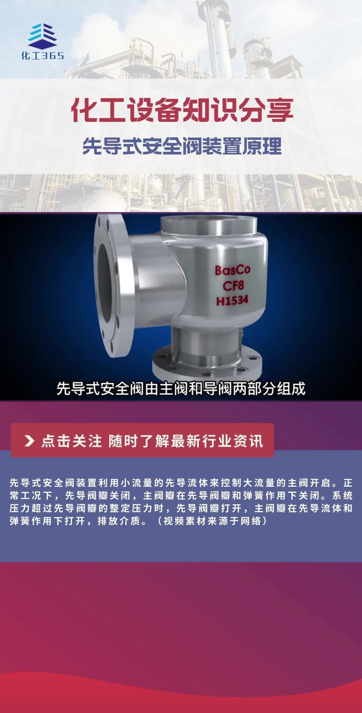 【化工知识分享】先导式安全阀装置:工作原理与优势