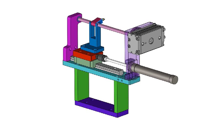 气缸送料及180度摆动机构,多点定位怎么翻转?