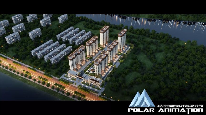 地产效果图变3d动画制作,#动态效果图 #石家庄极地动画制作