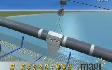 缆索施工路桥施工动画