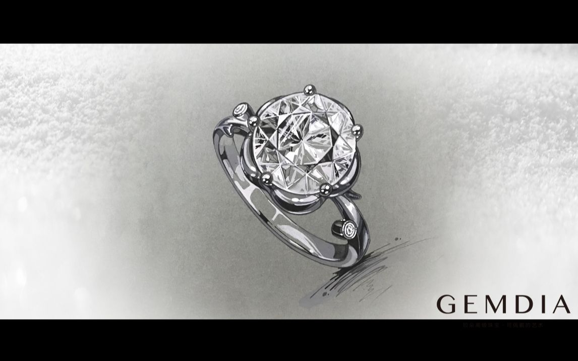 GEMDIA原创新品手绘 | 喜上梅梢订婚钻戒