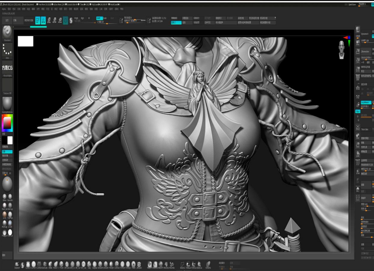 Zbrush法线反转的用法;