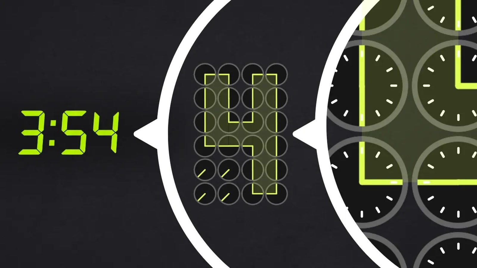 [中英熟肉] 由指针时钟组成的数字时钟 | Hyperplexed