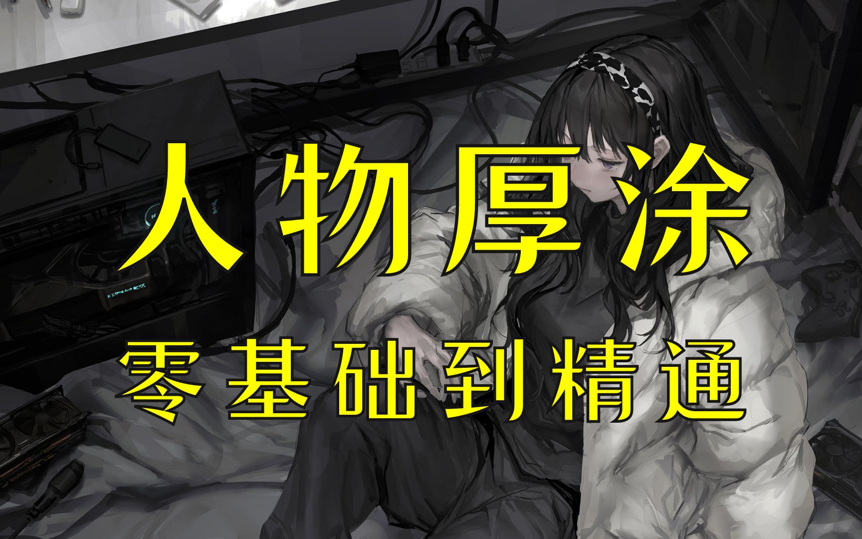 【零基础学习厚涂插画】精美人物厚涂插画 ,从萌新到板绘大佬!